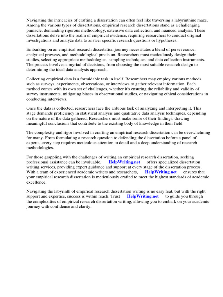 What Is Empirical Research Dissertation | PDF | Empirical Research | Methodology