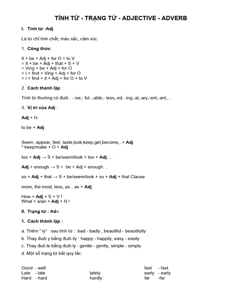 Adj Adv So Sanh Bang Hon Nhat | PDF