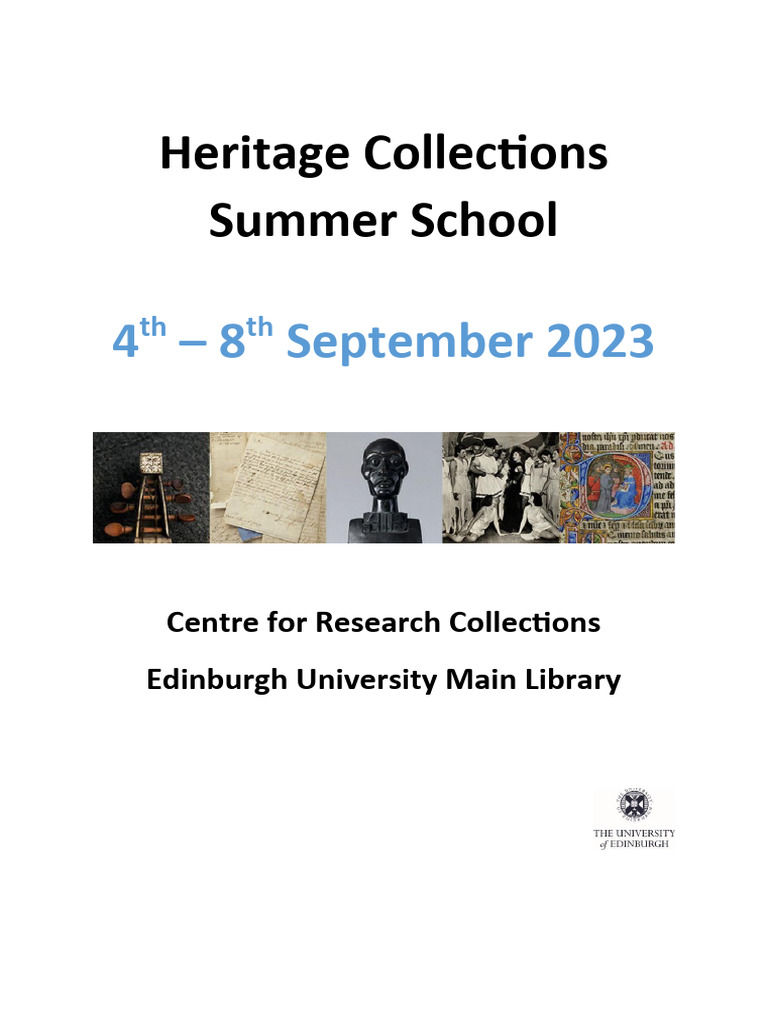 Summer School Programme 2023 - September | PDF | Archive | Libraries