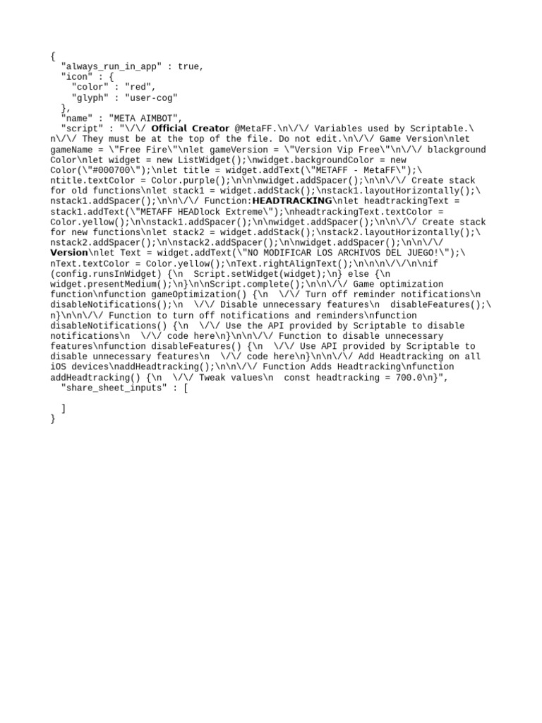 META AIMBOT (2) .Scriptable | PDF