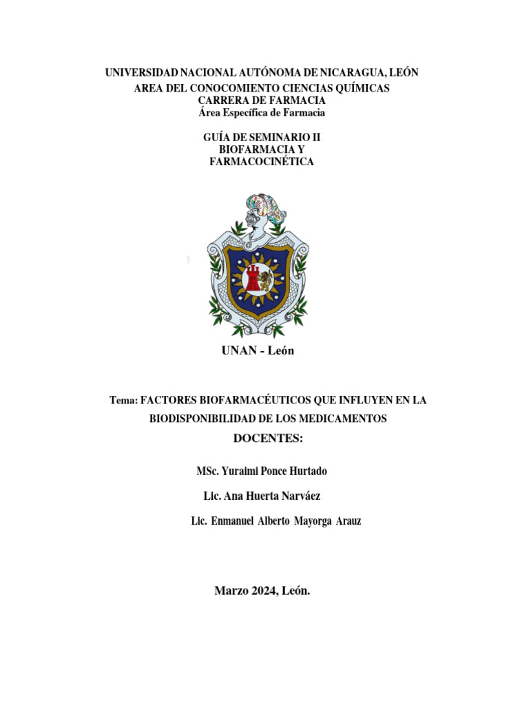 Guía de Seminario N°2 | PDF | Medicamentos con receta | Farmacocinética