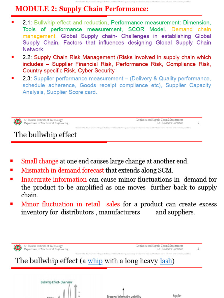 Module 2 Supply Chain Performance | PDF | Supply Chain Management | Supply Chain
