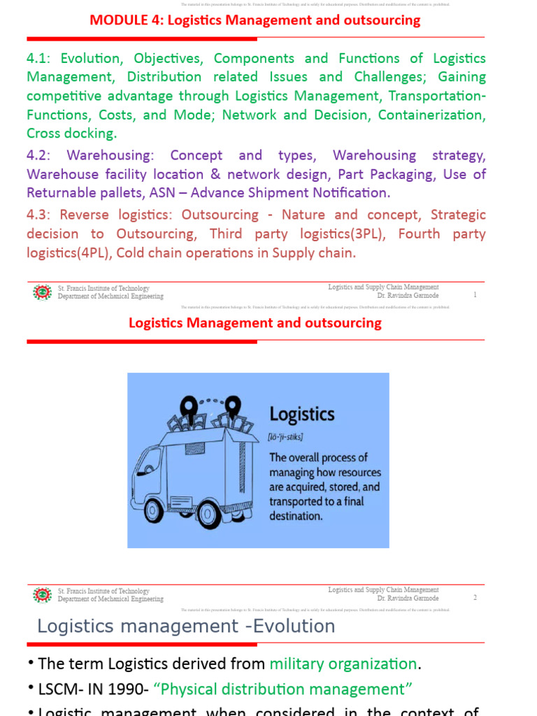 M4 Logistics Management and Sourcing | PDF