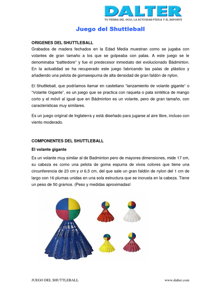 Juego Del Shuttleball | PDF | Deportes