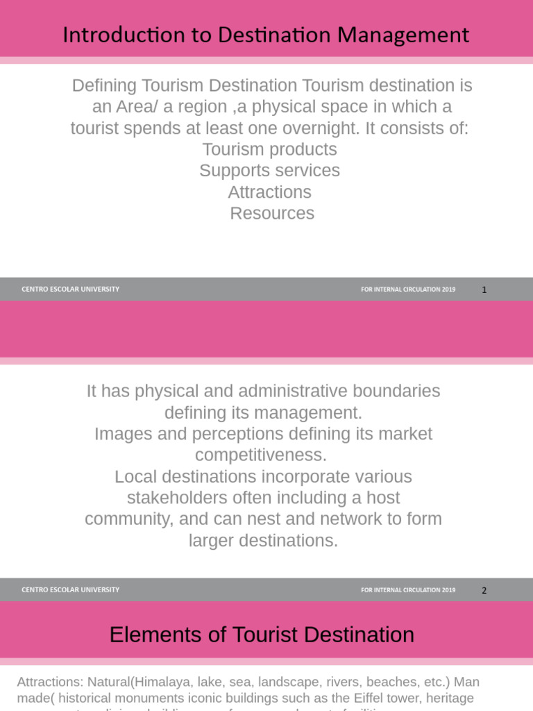 Introduction To Destination Management | Download Free PDF | Tourism ...