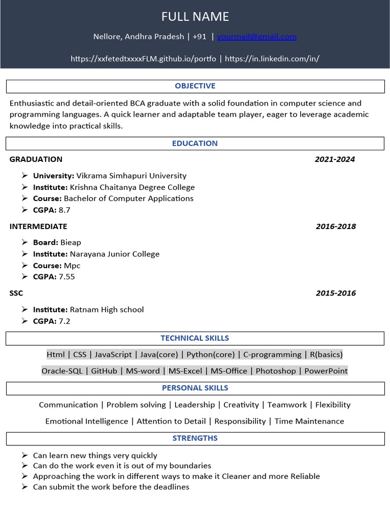 Accenture Resume 3 | PDF | Computing