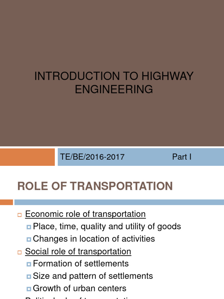 Overview of Highway Engineering Principles | PDF | Traffic Collision | Road