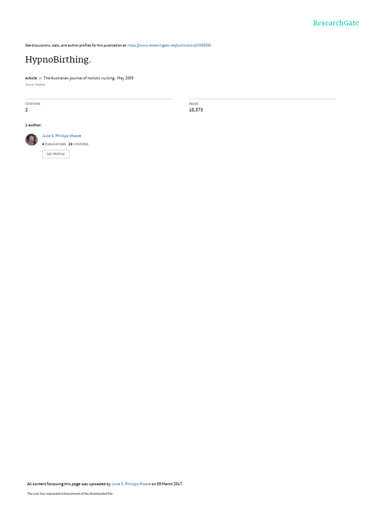 Hypno Birthing | PDF