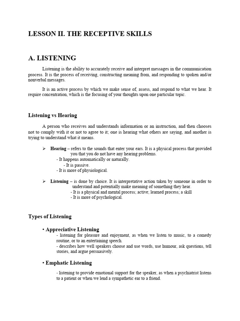 PurCom Lesson 2 | PDF | Nonverbal Communication | Thought