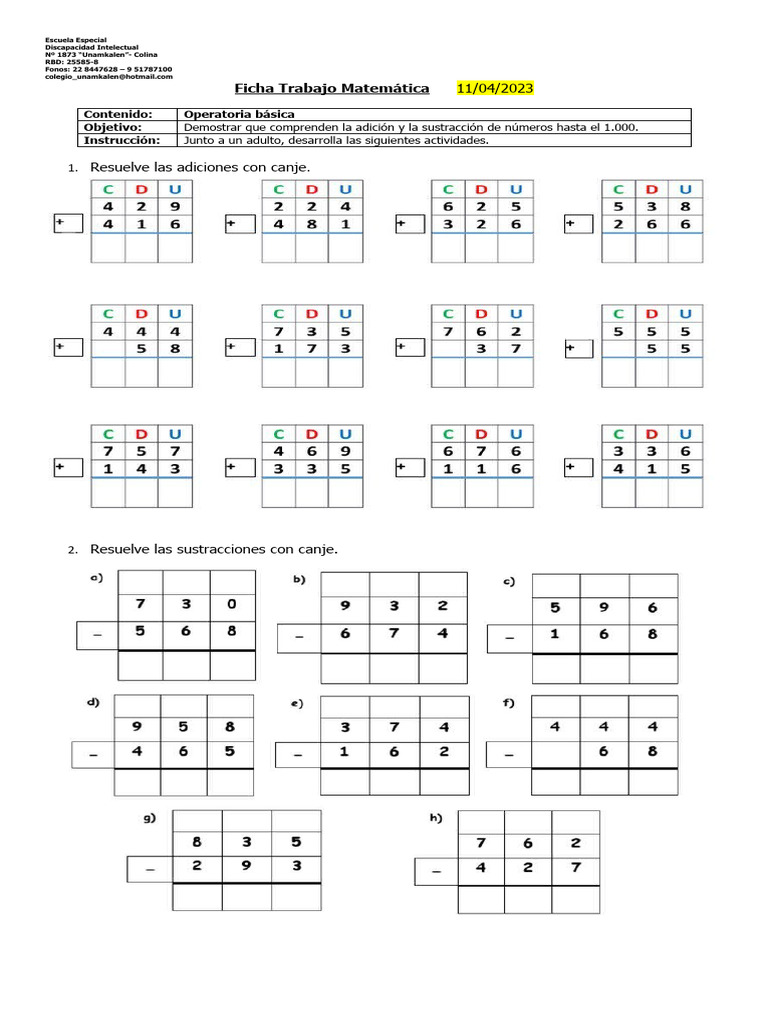 Matemática Operatoria | PDF | Aritmética | Matemáticas
