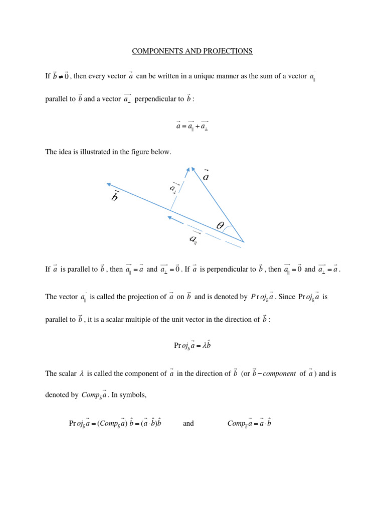 Components and Projections | PDF