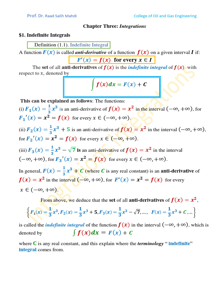 7 Integration | PDF | Integral | Calculus