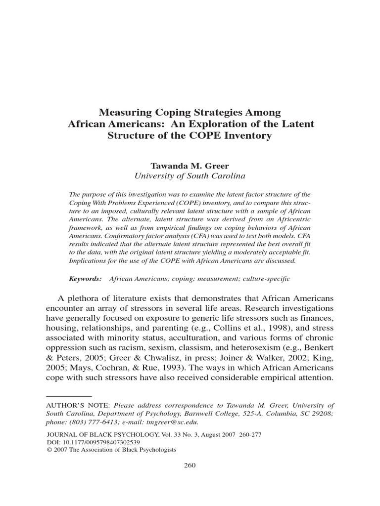 Skala Cope Teruji Cfa | PDF | Psychology | Behavioural Sciences