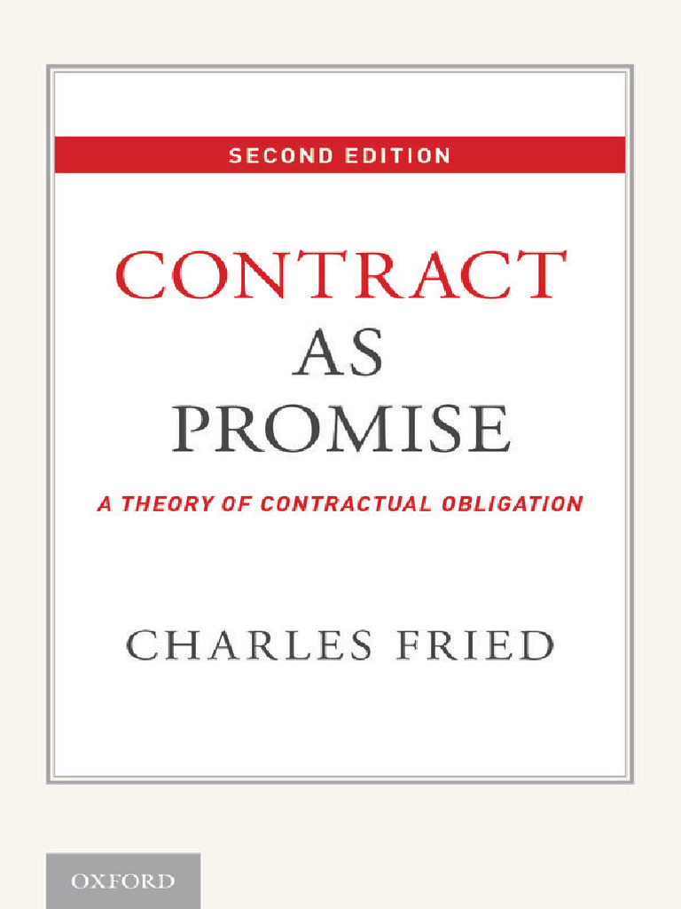 Contract as Promise: A Legal Theory | PDF | Tort | Intention