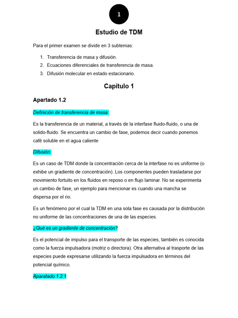 Estudio de TDM | PDF | Difusión | Capa límite