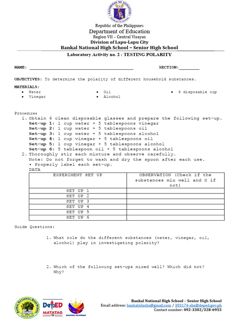 Physci Laboratory Sheets | PDF | Experiment | Ethanol