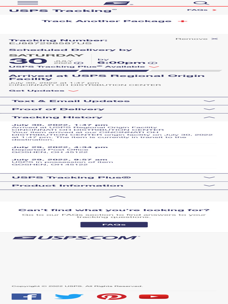 USPS Tracking® Results | PDF | United States Postal Service | Supply ...