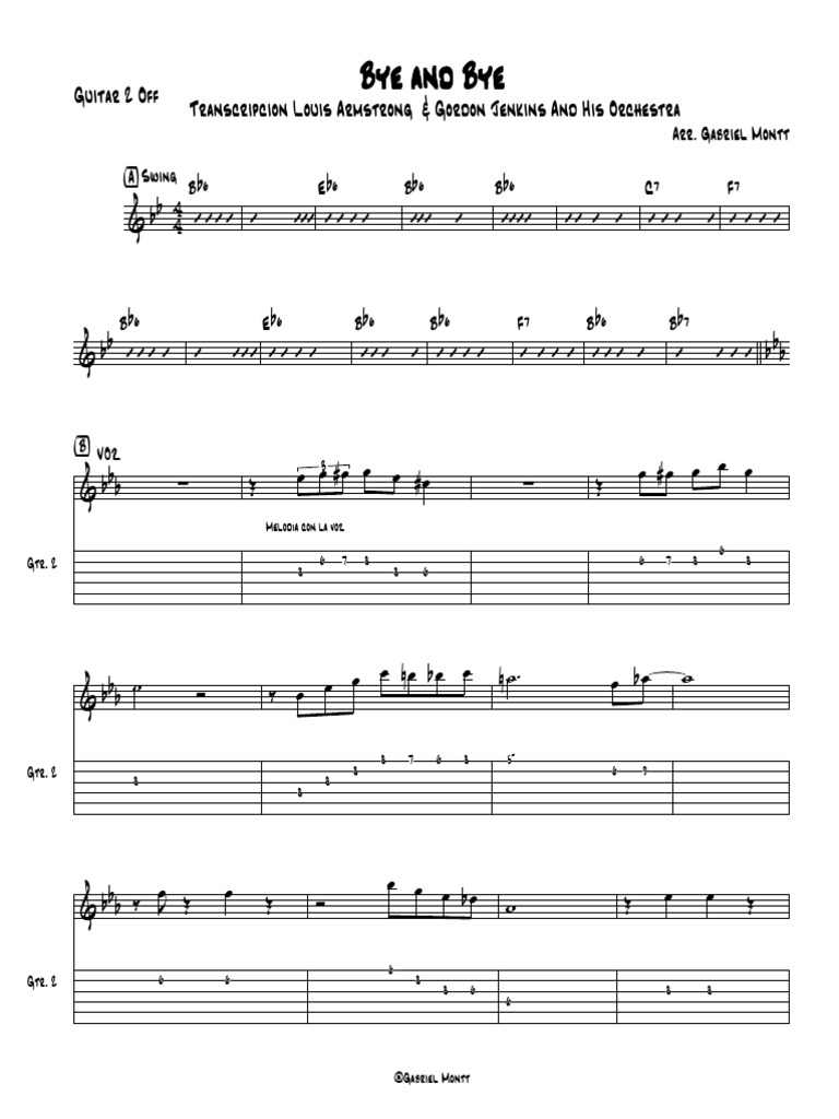 2 Bye and Bye - Guitar 2 Off | PDF