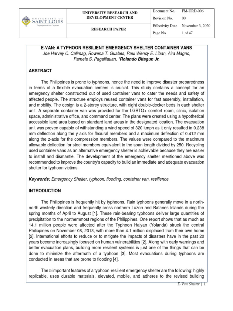 Typhoon-Resilient Container Van Shelters | PDF | Beam (Structure)