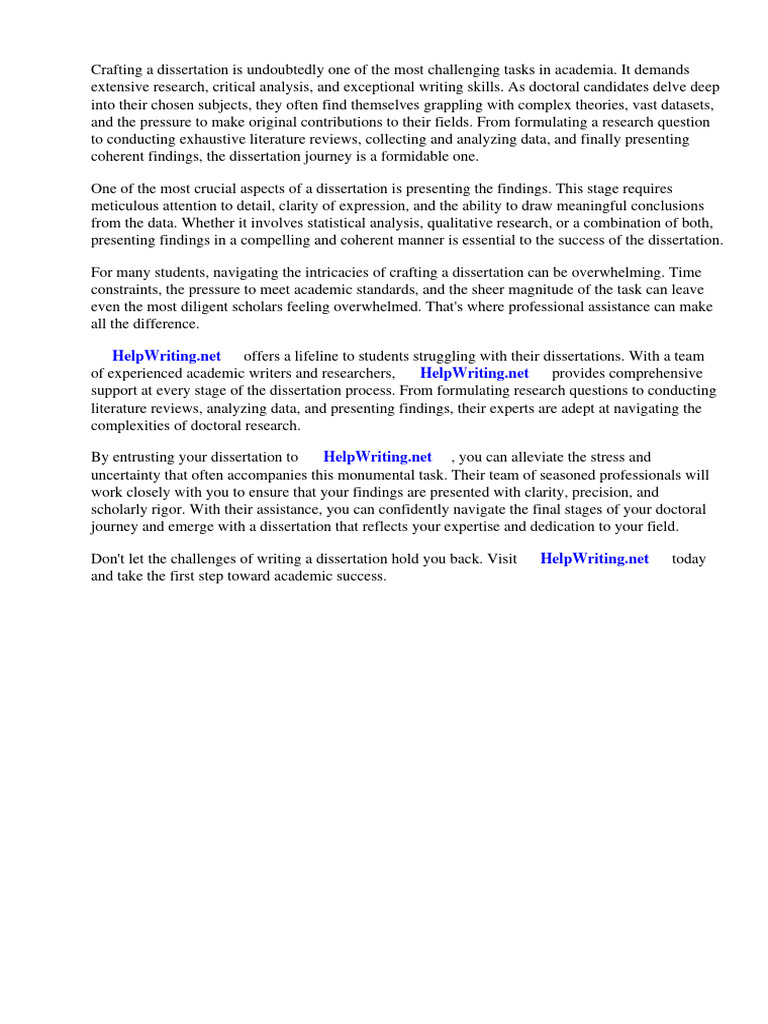 Findings Dissertation Sample | PDF | Thesis | Qualitative Research