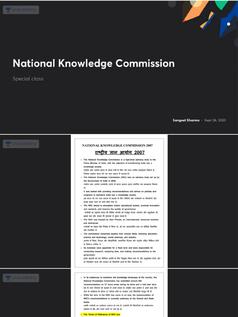 National Knowledge Commission No Anno | PDF