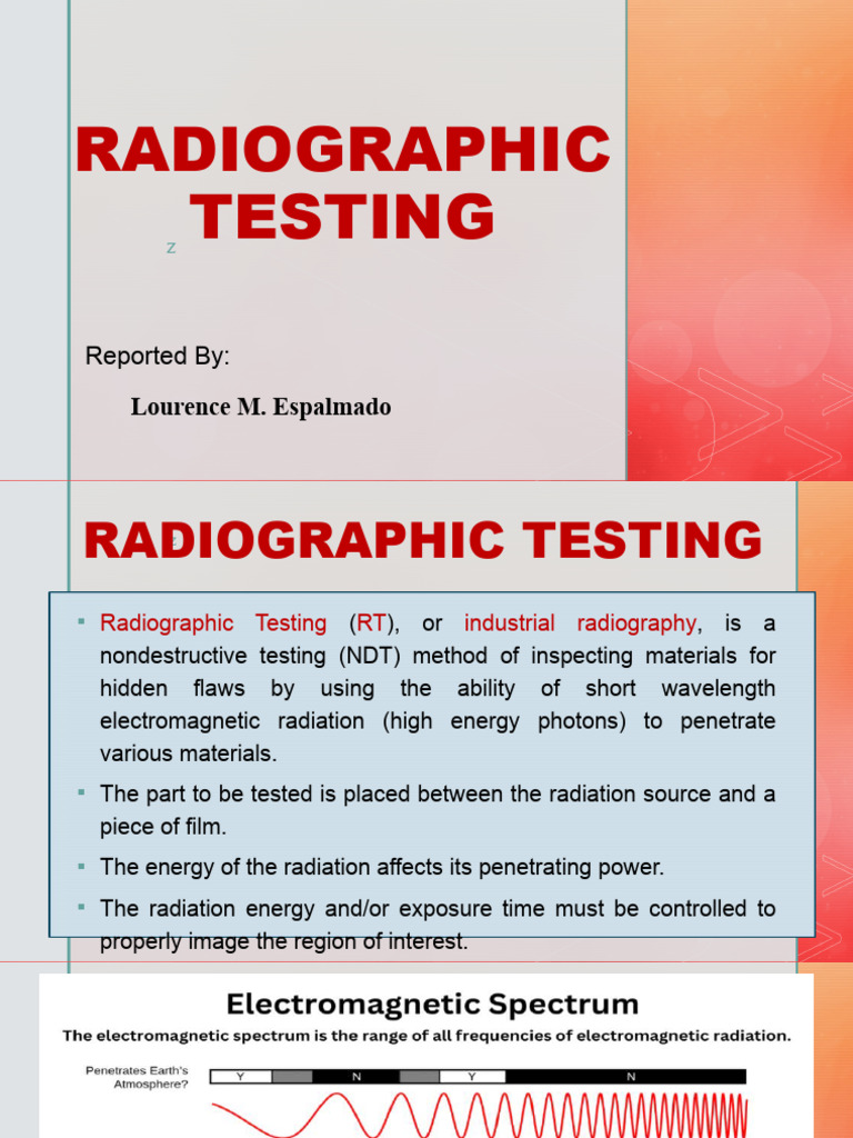Report- RADIOGRAPHIC TESTING | PDF
