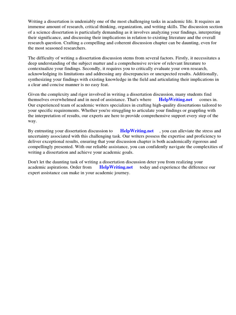 How To Write A Science Dissertation Discussion | PDF | Thesis | Essays