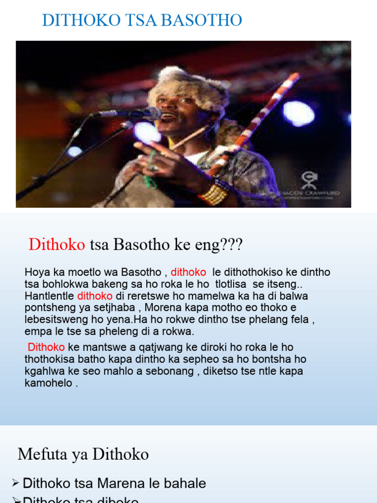 Sofv 121 Dithoko Tsa Basotho-1 | PDF