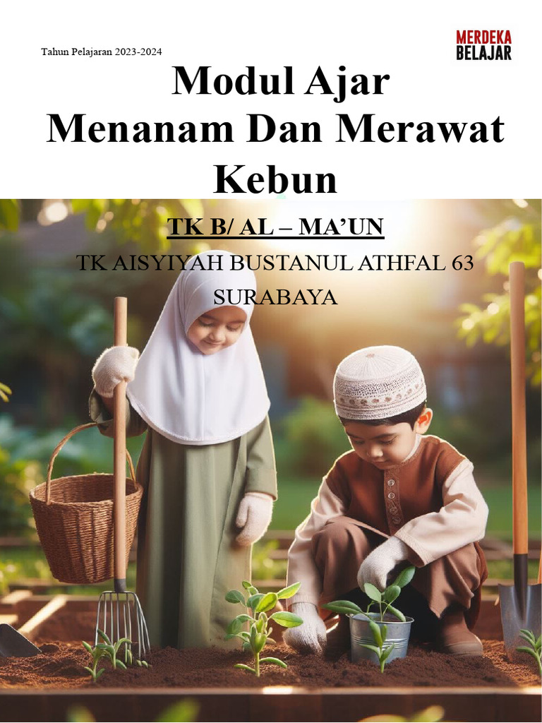 Modul Ajar TK Paud Menanam Dan Merawat Biji Kacang Hijau | PDF