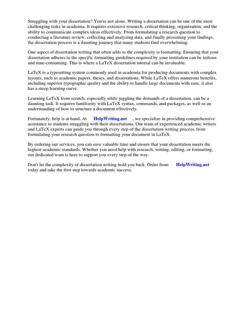 Latex Dissertation Tutorial | PDF | Thesis | Microsoft Power Point