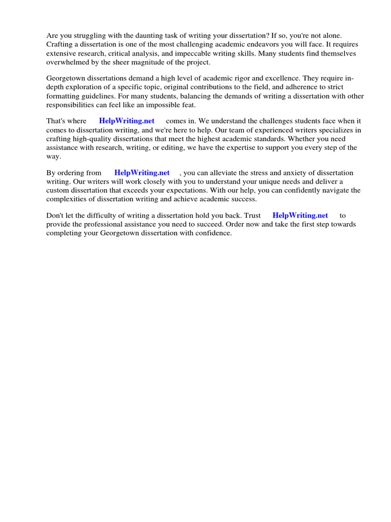 Georgetown Dissertations | PDF | Essays | Psychology