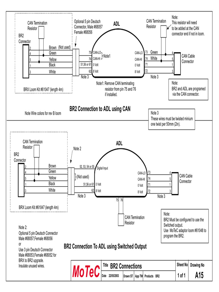 BR2 Loom Kit A15 - Wiring Diagram | PDF | Electrical Connector ...