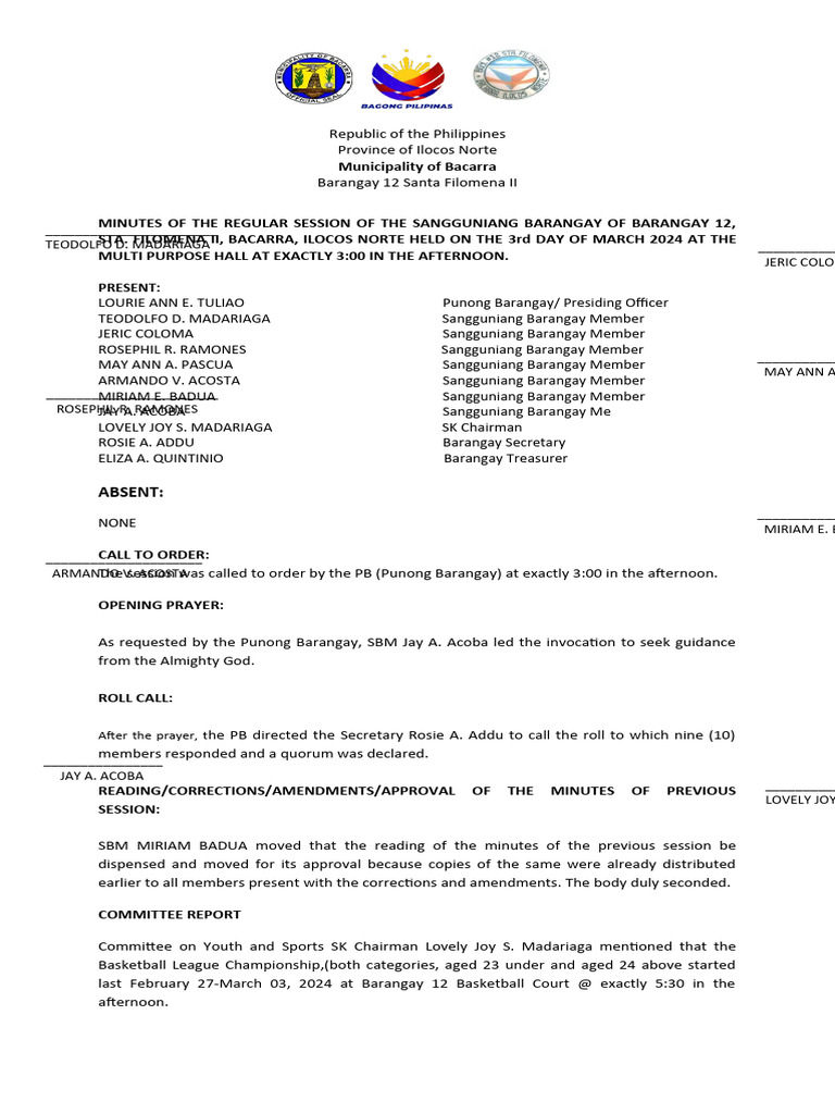 First Session March 32024 | PDF | Government