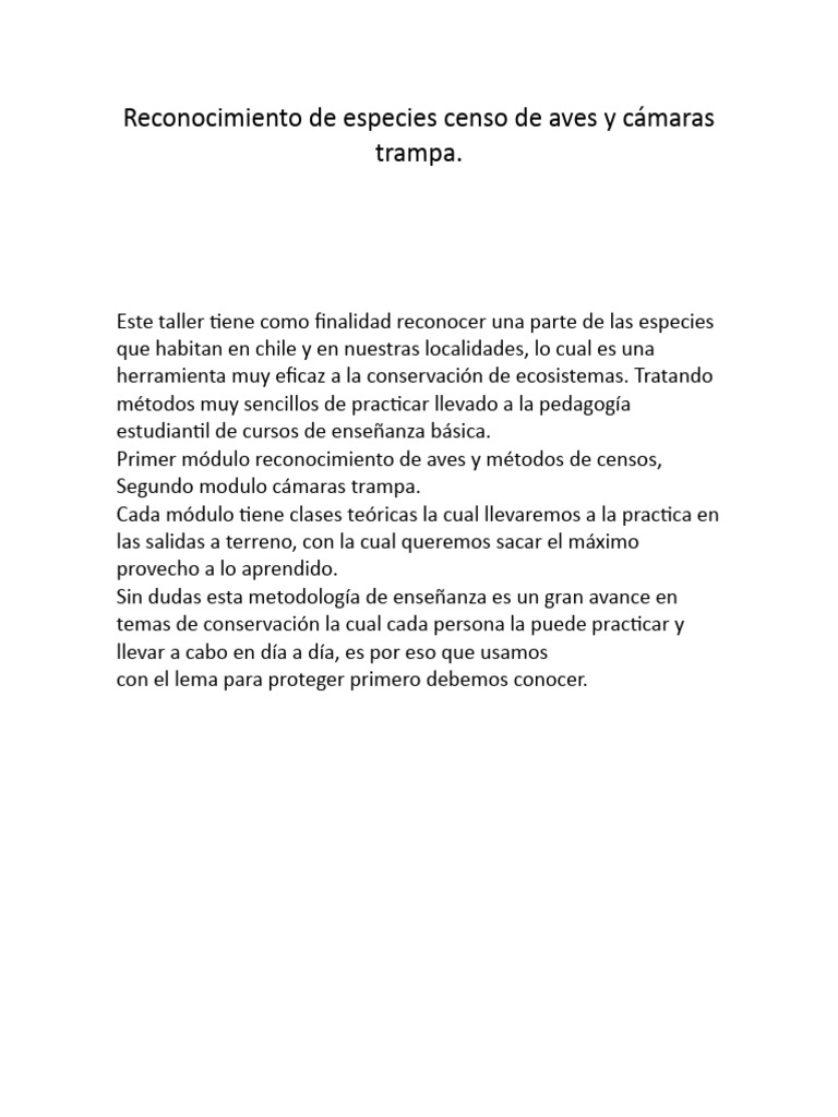 1° Unidad Avistamiento de Aves y Camaras Trampas | Descargar gratis PDF ... 1° Unidad Avistamiento de Aves y Camaras Trampas | Descargar gratis PDF ...