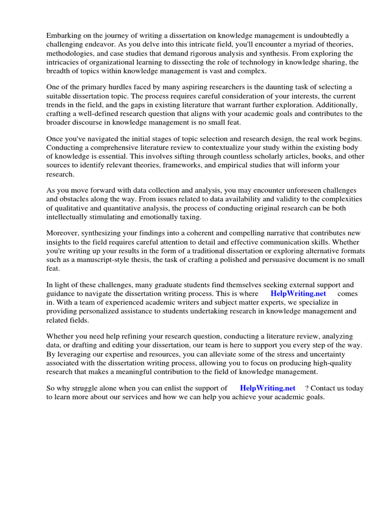 Knowledge Management Dissertation Topics | PDF | Knowledge Management | Knowledge