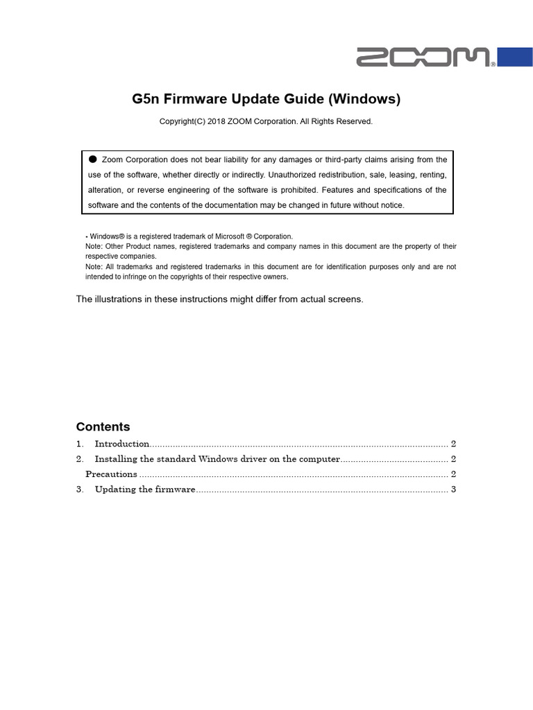 ZOOM G5n - Firmware - Update - Guide - Win - E | PDF | Microsoft ...