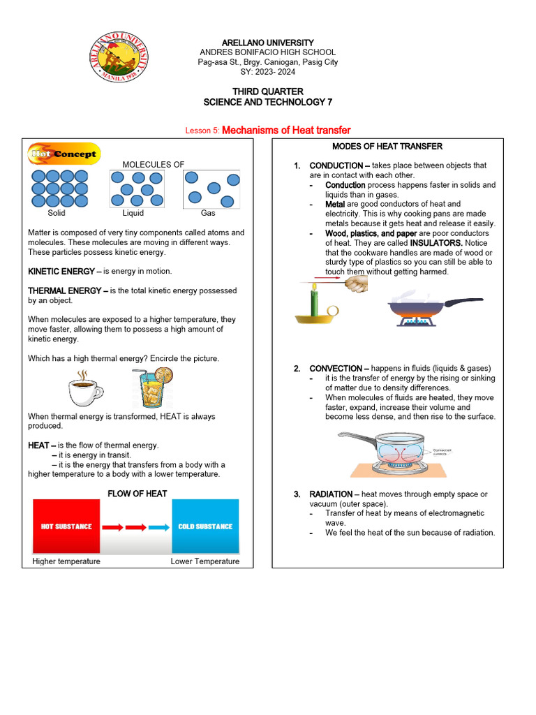 Lesson 5 Heat Wave - Student's | PDF | Heat Transfer | Heat
