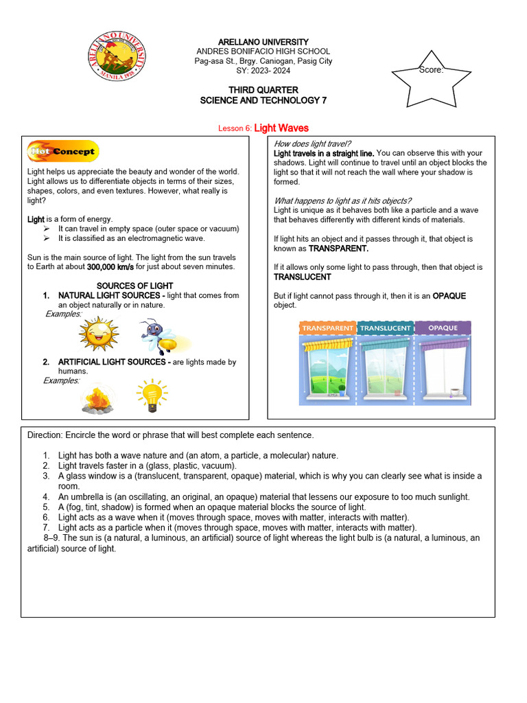 Light Waves: Understanding Light in Science | PDF | Light | Waves