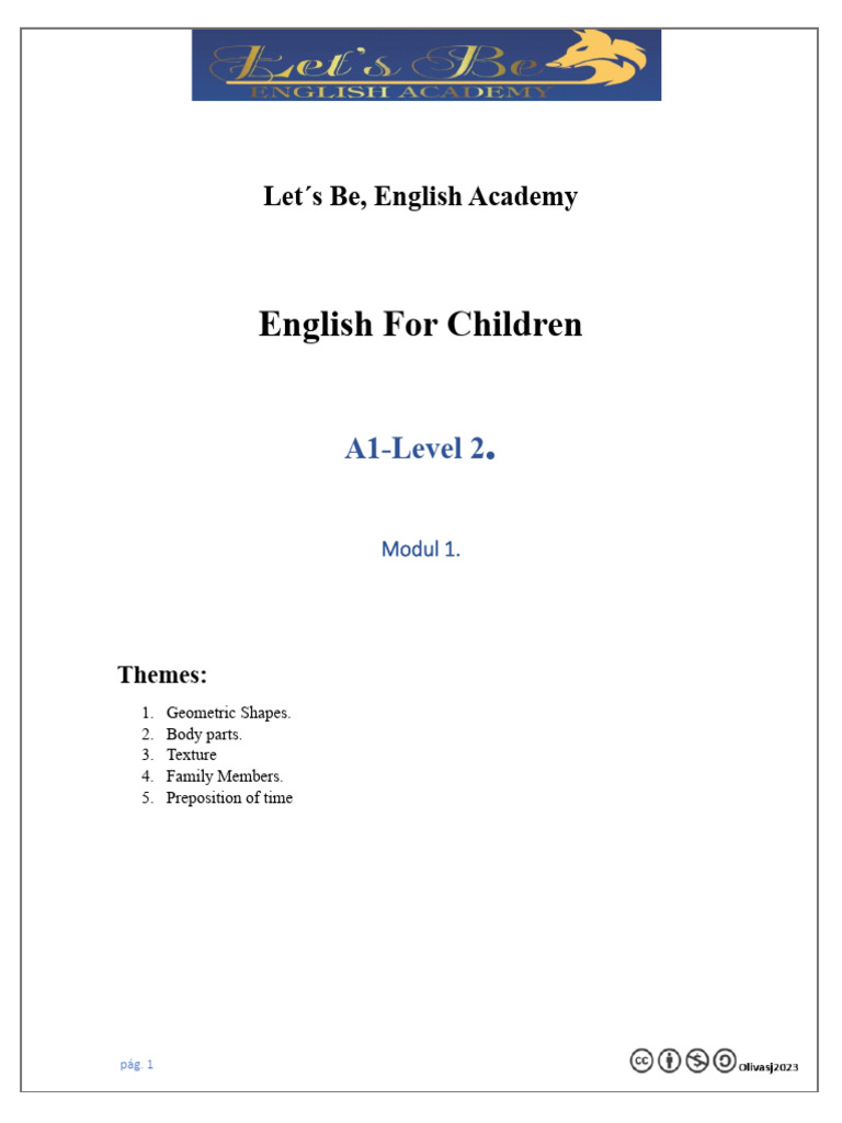 English For Children A1 - Level 2, Modul 1,2,3 | Download Free PDF | Family