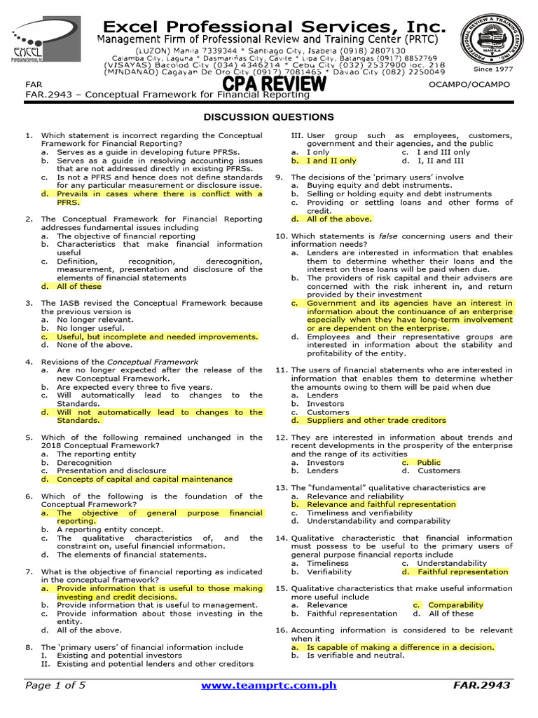 FAR.2943 - Conceptual-framework-for-FR - ACC-103 Notes | PDF | Equity ...