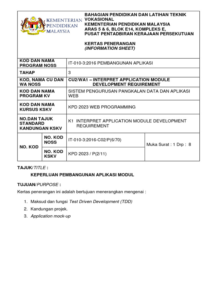 Nota KPD2023 K1 (KP2) | PDF