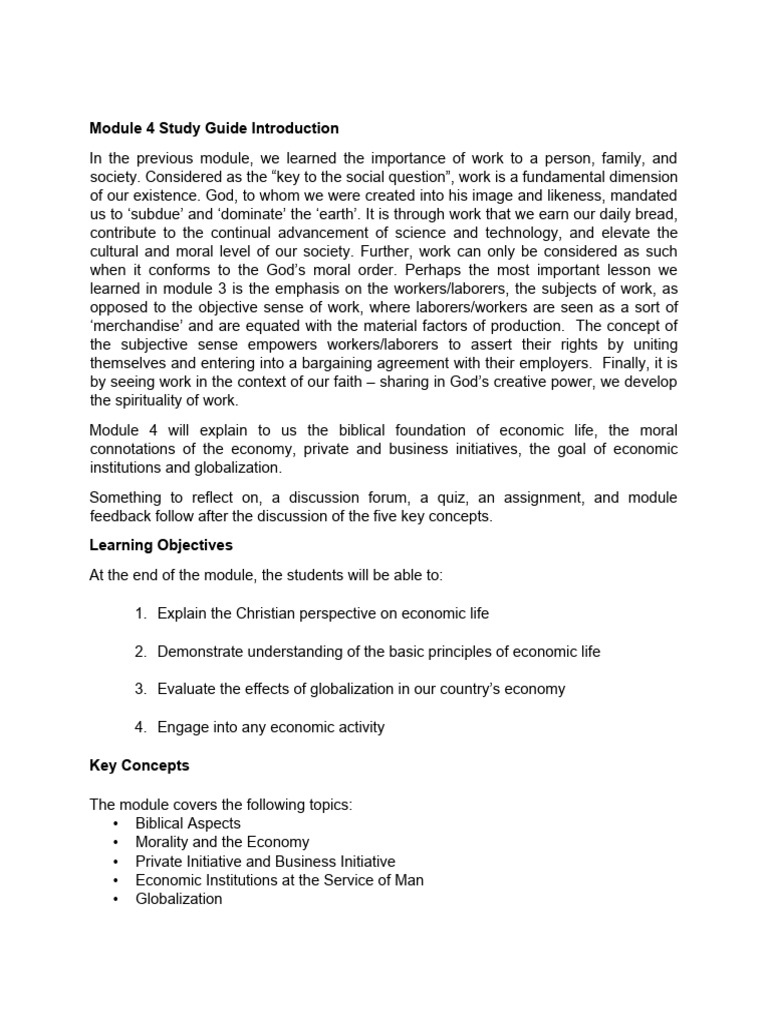 Christian Economic Principles Guide | PDF | Globalization | Economics