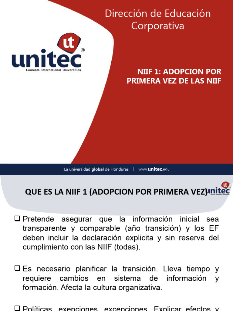 NIIF 1 - Adopción Por Primeva Vez | PDF | normas internacionales de ...
