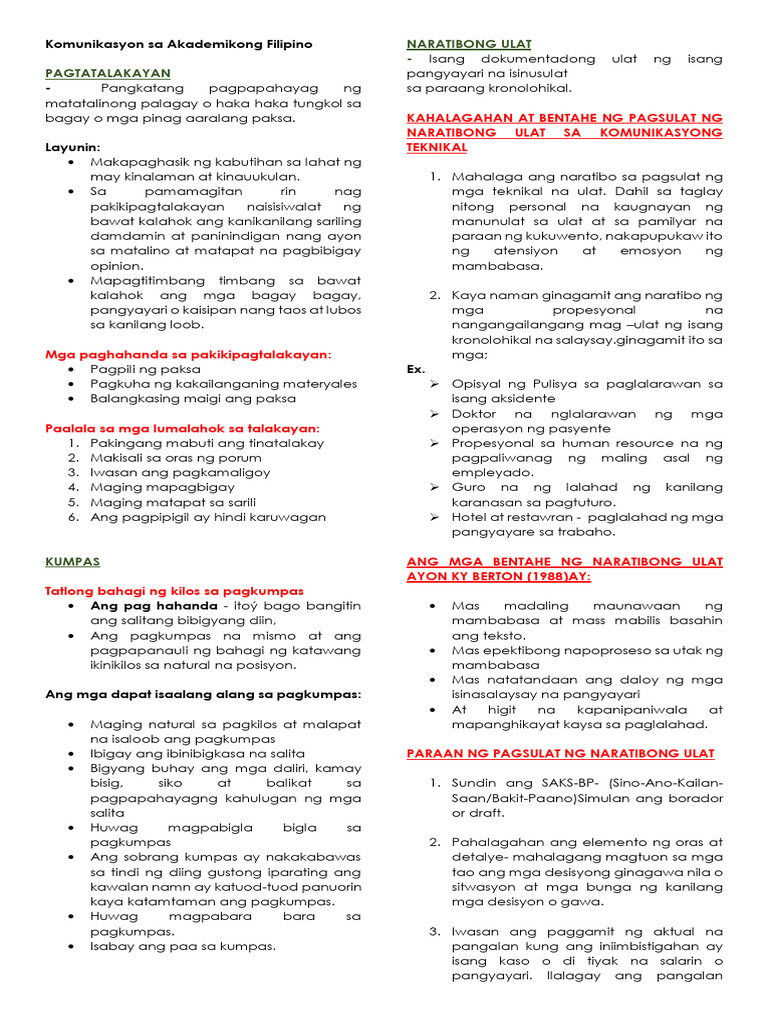 Komunikasyon Sa Akademikong Filipino | PDF