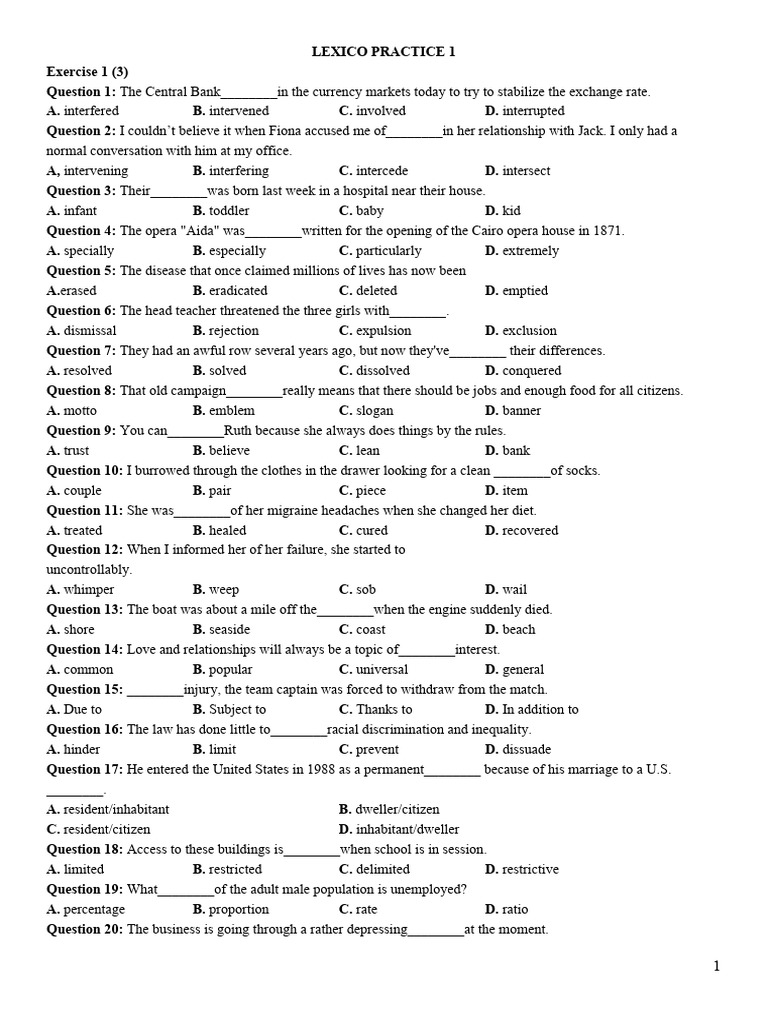Lexico 1 | PDF | Social Science