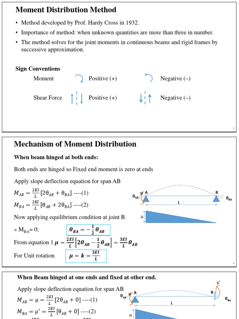 Moment Distribution Method -1 | PDF | Physics | Mechanics
