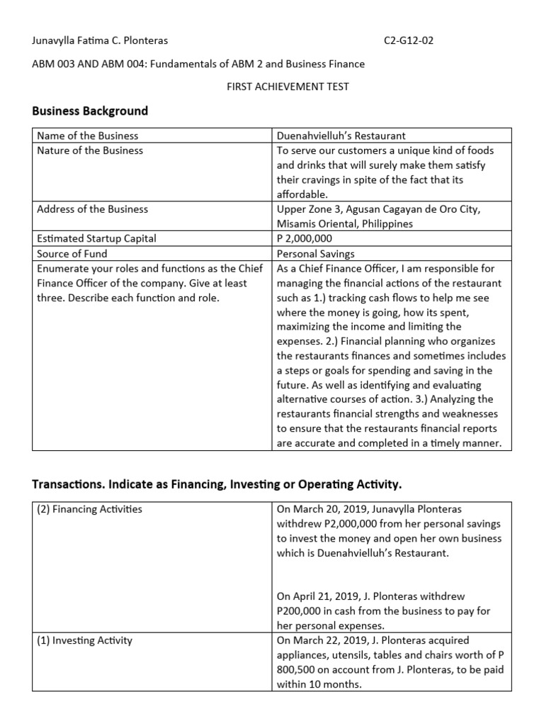 FABM | PDF | Debits And Credits | Business