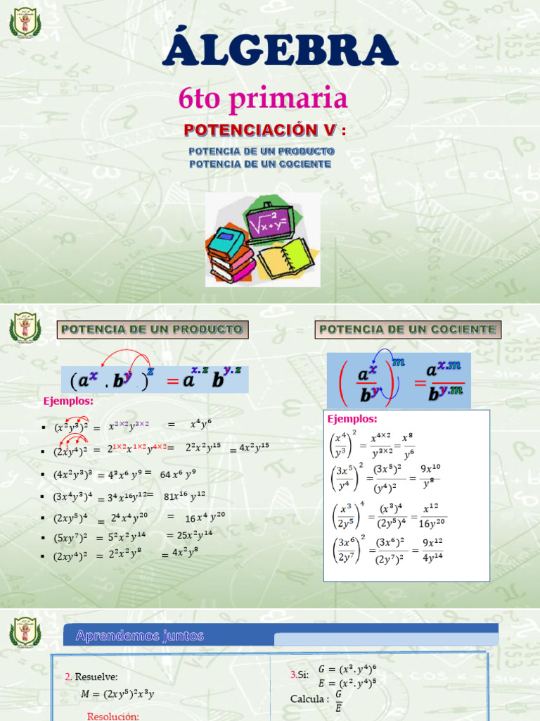 02 de Julio Algebra y RM 6to Primaria | PDF