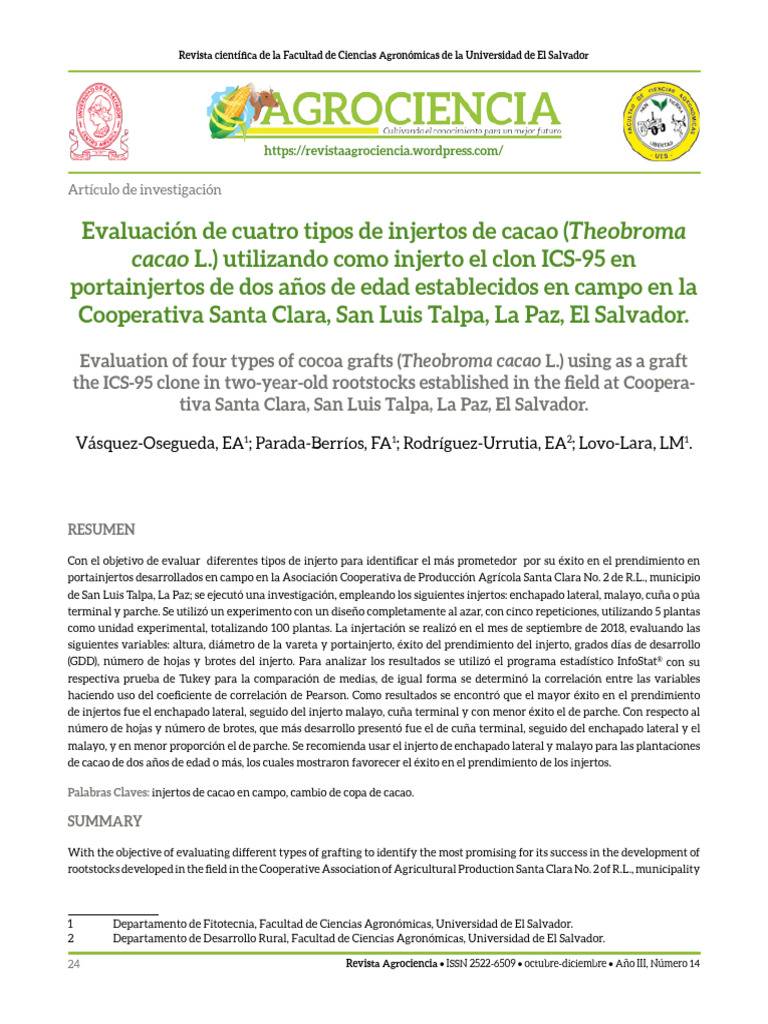 158-Texto Del Artículo-322-1-10-20220712 | PDF | Injerto | Tallo de la planta