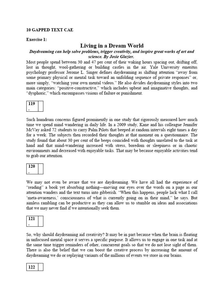 10 Gapped Text Cae | PDF
